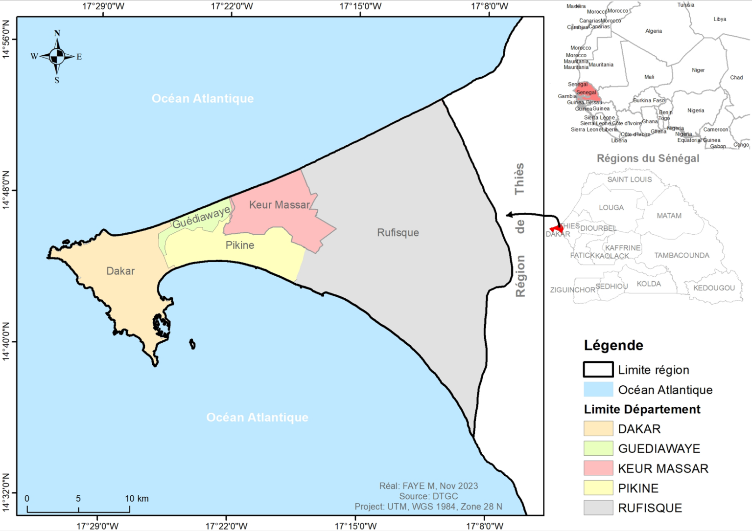 Cartographie du couvert végétal et des zones humides de la région de ...